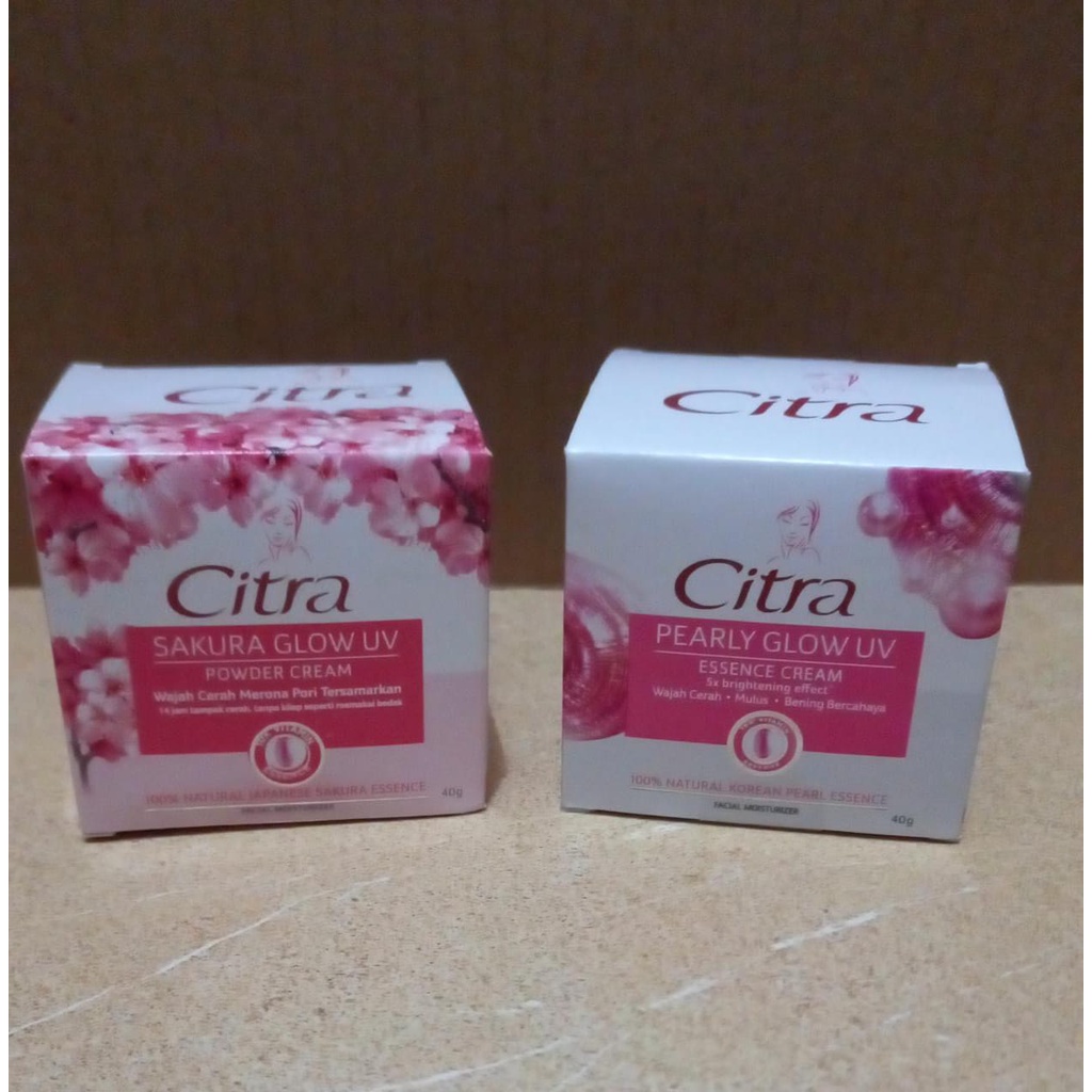 Jual CITRA SAKURA / PEARLY GLOW UV POWDER CREAM FACIAL MOISTURIZER 40 ...