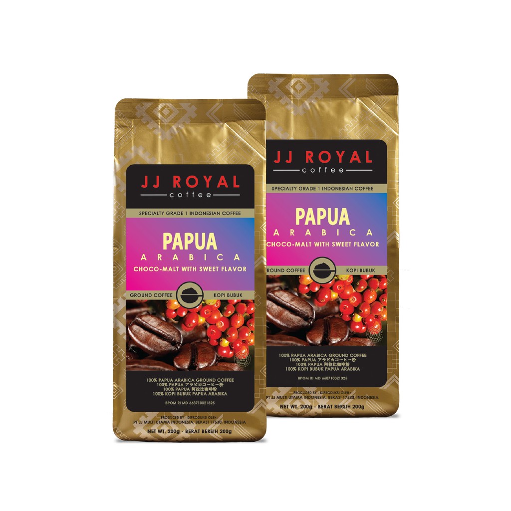 Jual Special Package 2 JJ Royal Coffee Papua Arabica Bag 200gr | Shopee ...
