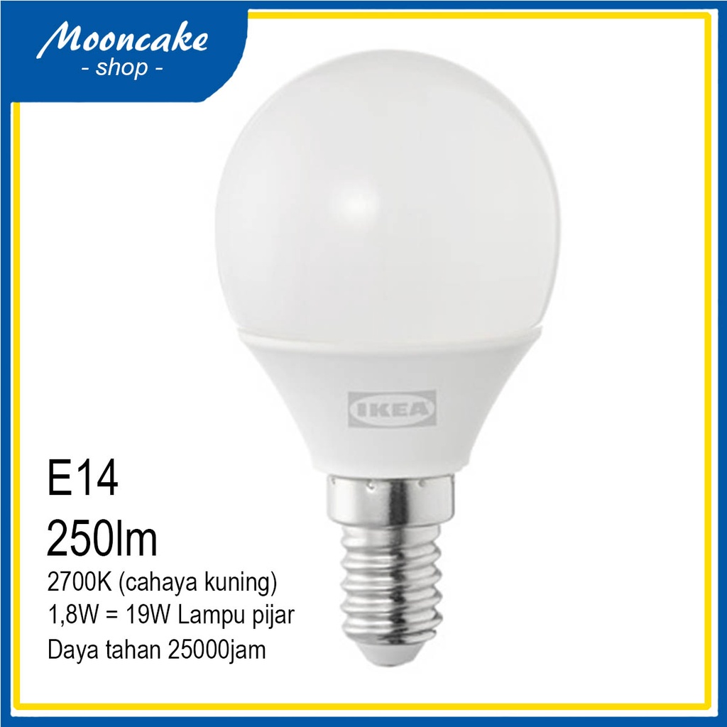 Jual Lampu Bohlam LED E14 cahaya kuning 2700K IKEA Ryet Solhetta (1pcs ...
