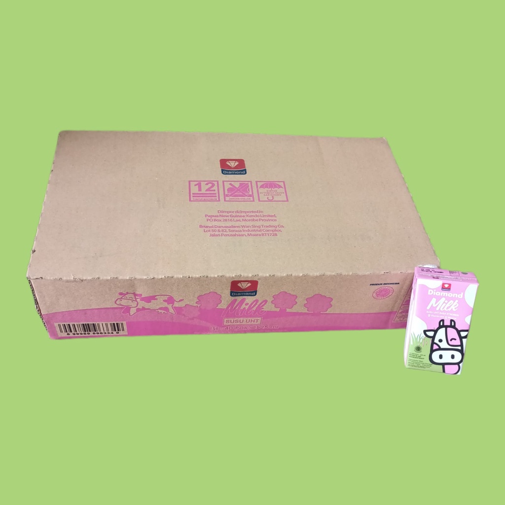 Jual Diamond Susu UHT Rasa Strawberry 125 ml [40 pcs/ Karton] | Shopee ...