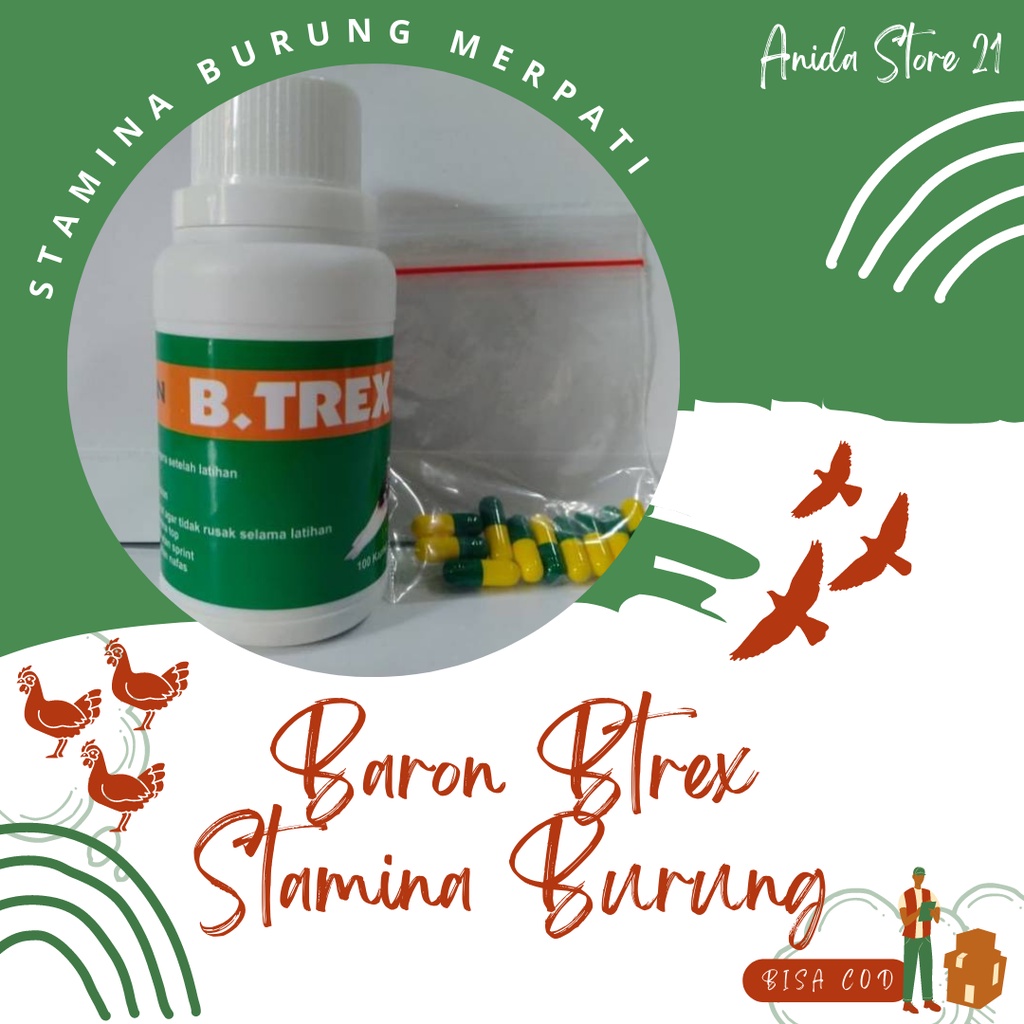 Jual Baron Btrex Stamina Burung Merpati B.trex Isi 10 Kapsul Asli ...