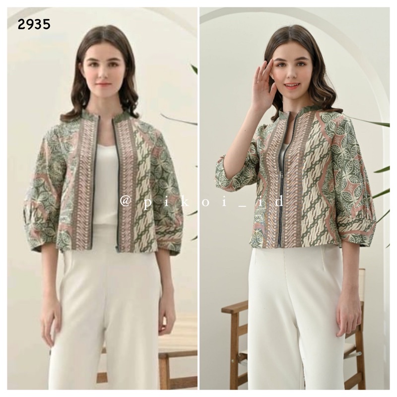 Jual Bomber jaket Batik modern cewek murah / batik kantor wanita ...