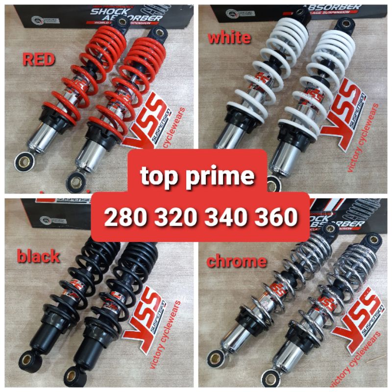 Jual SHOCK MOTOR YSS TOP PRIME/TOP PLUS 280.320.340.360 MM YSS ORIGINAL ...