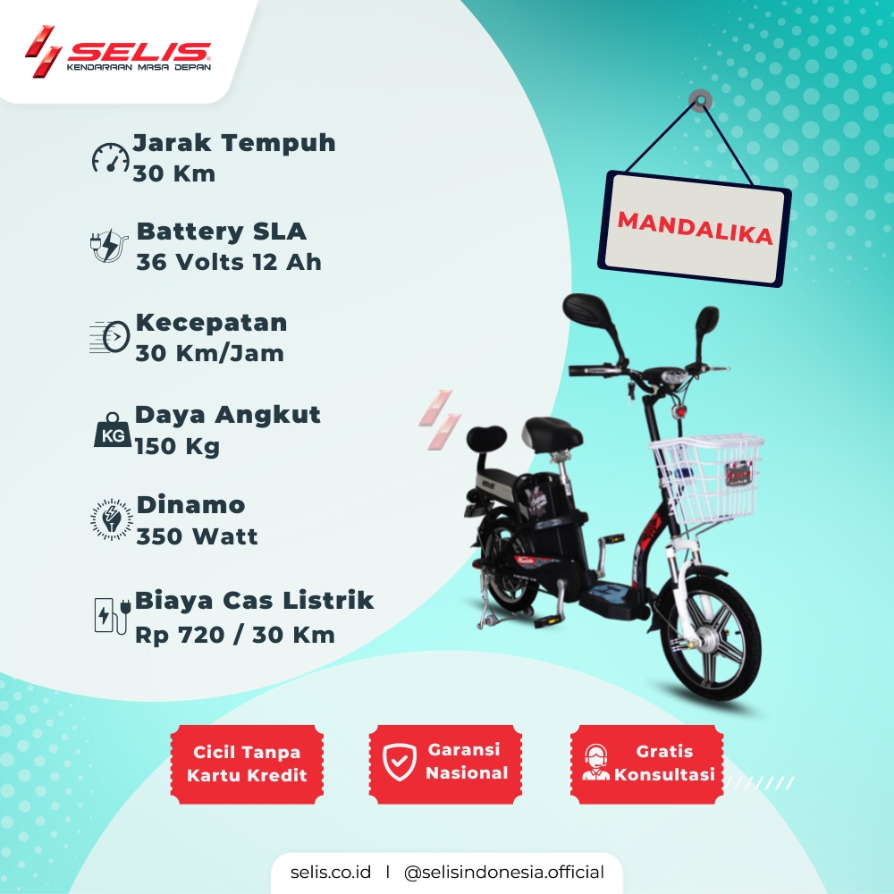 Jual Sepeda listrik Selis tipe Mandalika | Shopee Indonesia