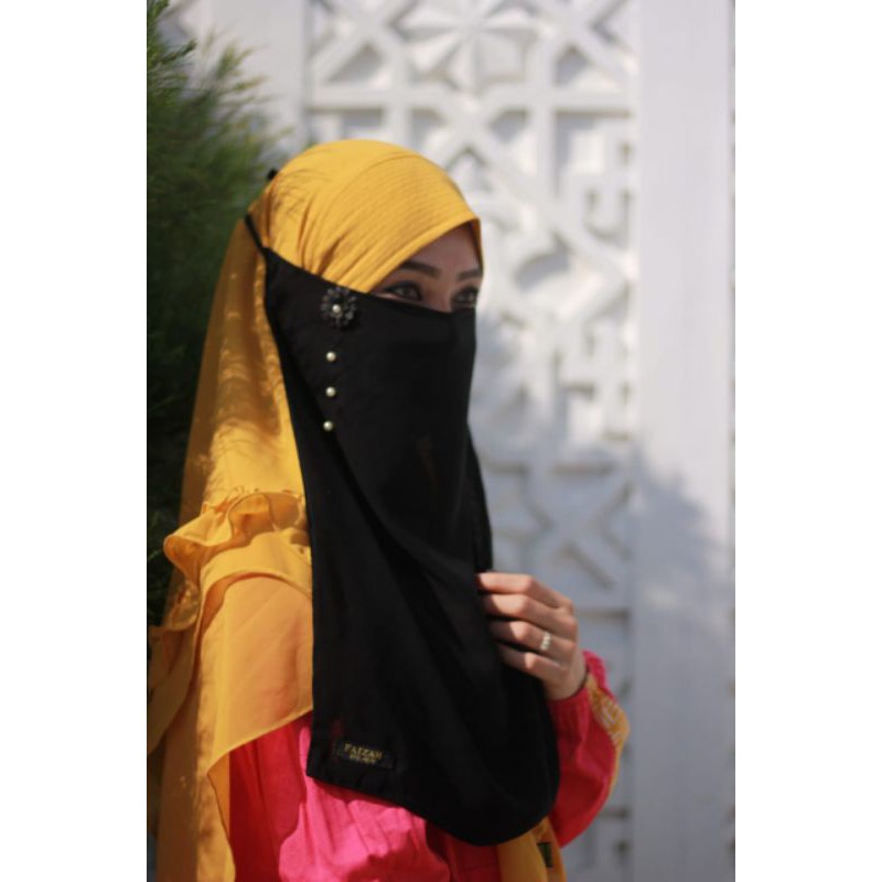 Jual Cadar Bunga Niqab Terbaru Niqob Siffon | Shopee Indonesia