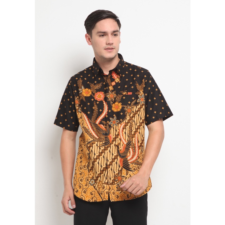 Jual Waskito Hem Batik Katun Premium Slimfit HB PR 10993 - Black (hitam ...