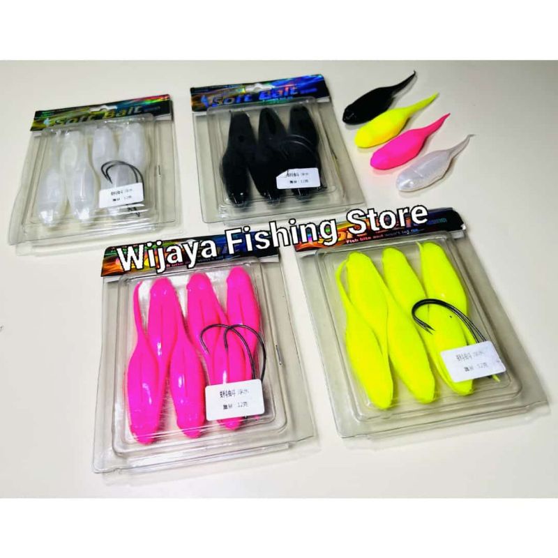Jual umpan soft bait / umpan gabus / soft lure / tadpole + hook ...