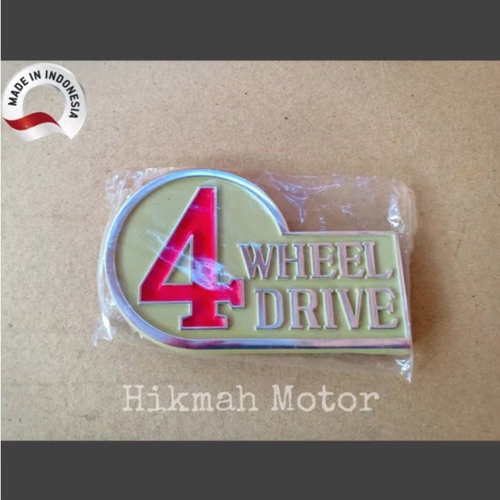 Jual Emblem Logo Tulisan 4 WD belakang atau Rear 4 WHEEL DRIVE Emblem ...