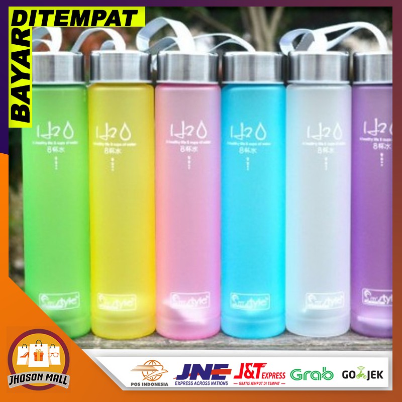 Jual JM Botol Minum H2O FULL Color Doff 280 ML Botol Transparan Plastik ...