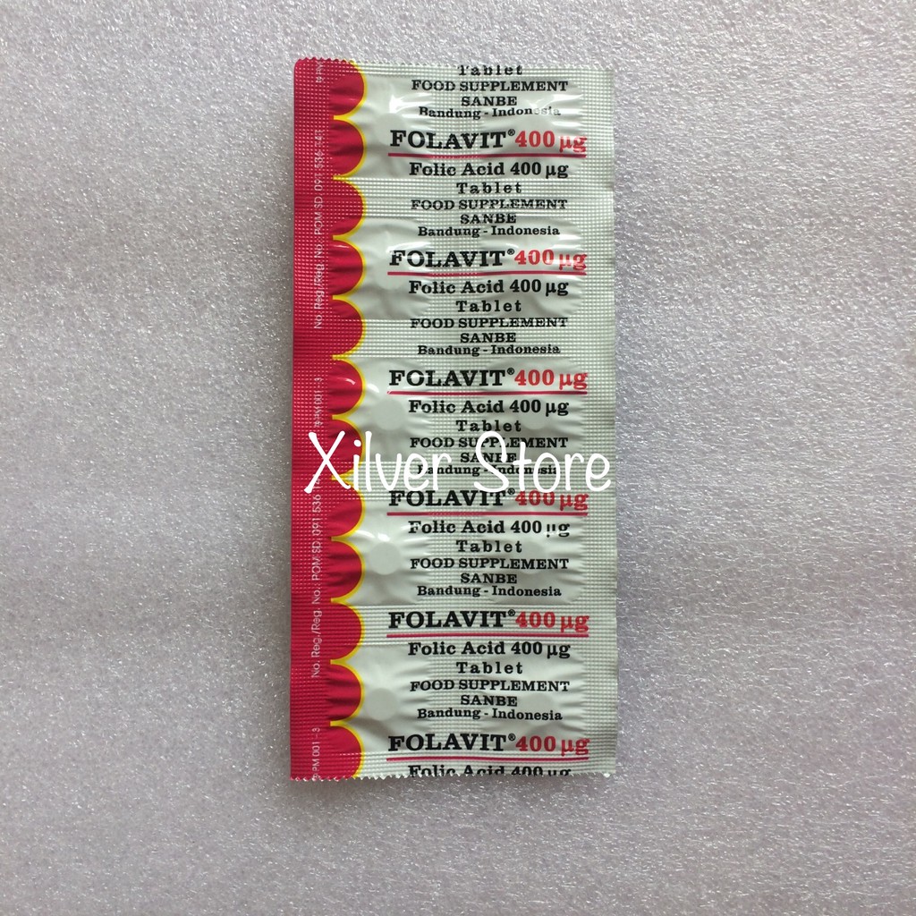 Jual 3 Strip Folavit 400 mcg / Vitamin Program Hamil dan Kehamilan ...
