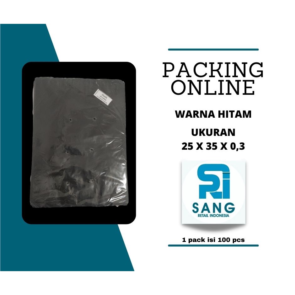 Jual Plastik Packing HD 25x35 Tebal 03 Hitam Tanpa Plong Online Shop ...