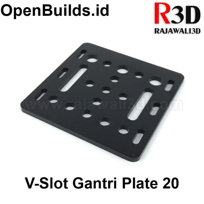 Jual Openbuilds V-Slot Gantry Plate 20 T3x65x65 Aluminium Black ...