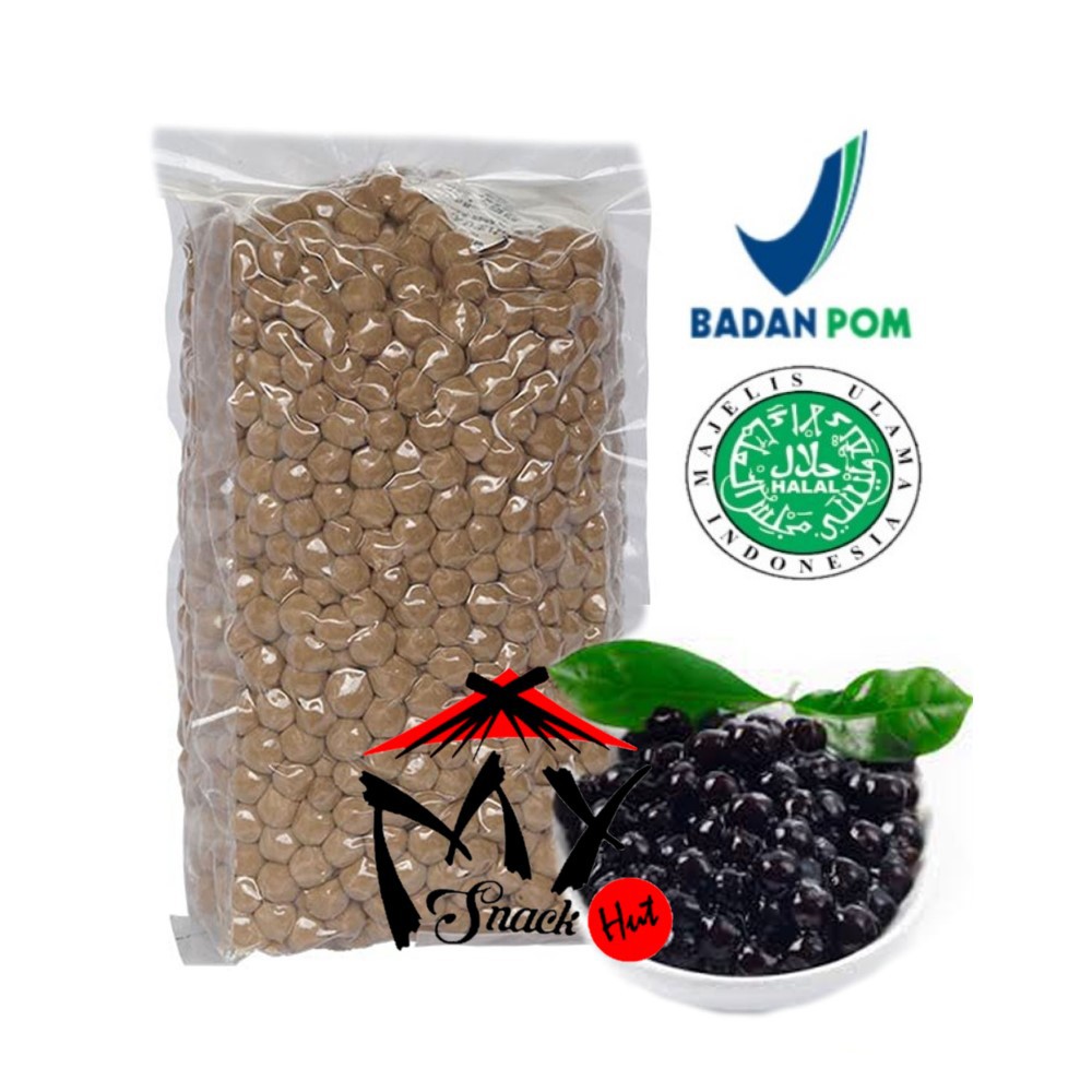 Jual BOBA HITAM 1KG - TAPIOCA PEARL BUBBLE BLACK BABEL BOBA - TOPING ...