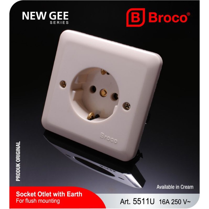 Jual STOP KONTAK INBOW BROCO NEW GEE - STOP KONTAK TANAM TEMBOK BROCO ...
