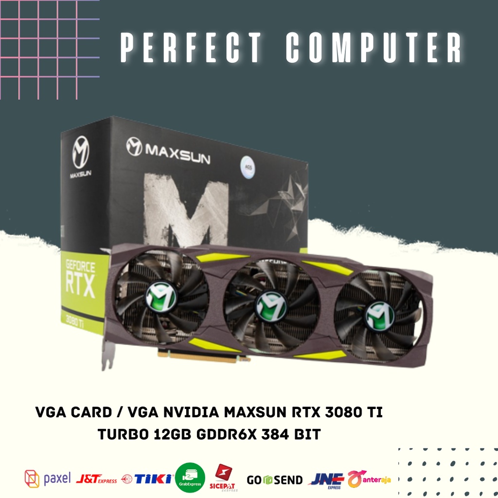 Jual VGA CARD / VGA NVIDIA MAXSUN RTX 3080 TI TURBO 12GB GDDR6X 384 BIT | Shopee Indonesia