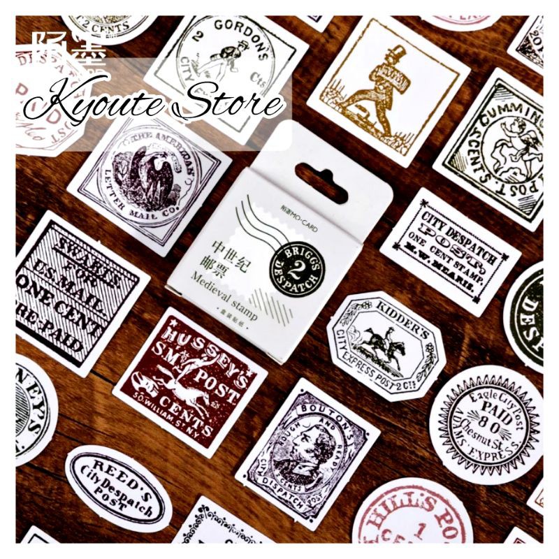 Jual Sticker Vintage Retro Medieval Europe Stamp Scrapbook DIY Bujo ...