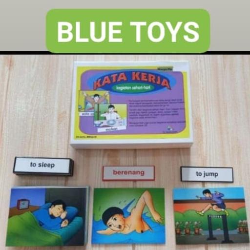 Jual Kartu Kata Kerja Anak Terapi Wicara Perilaku Autis | Shopee Indonesia
