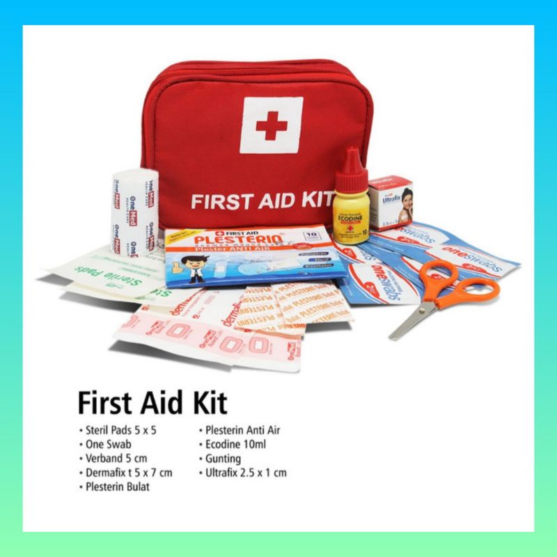 Jual P3K isi Lengkap First Aid Kit Bag Merah Oneme | Shopee Indonesia