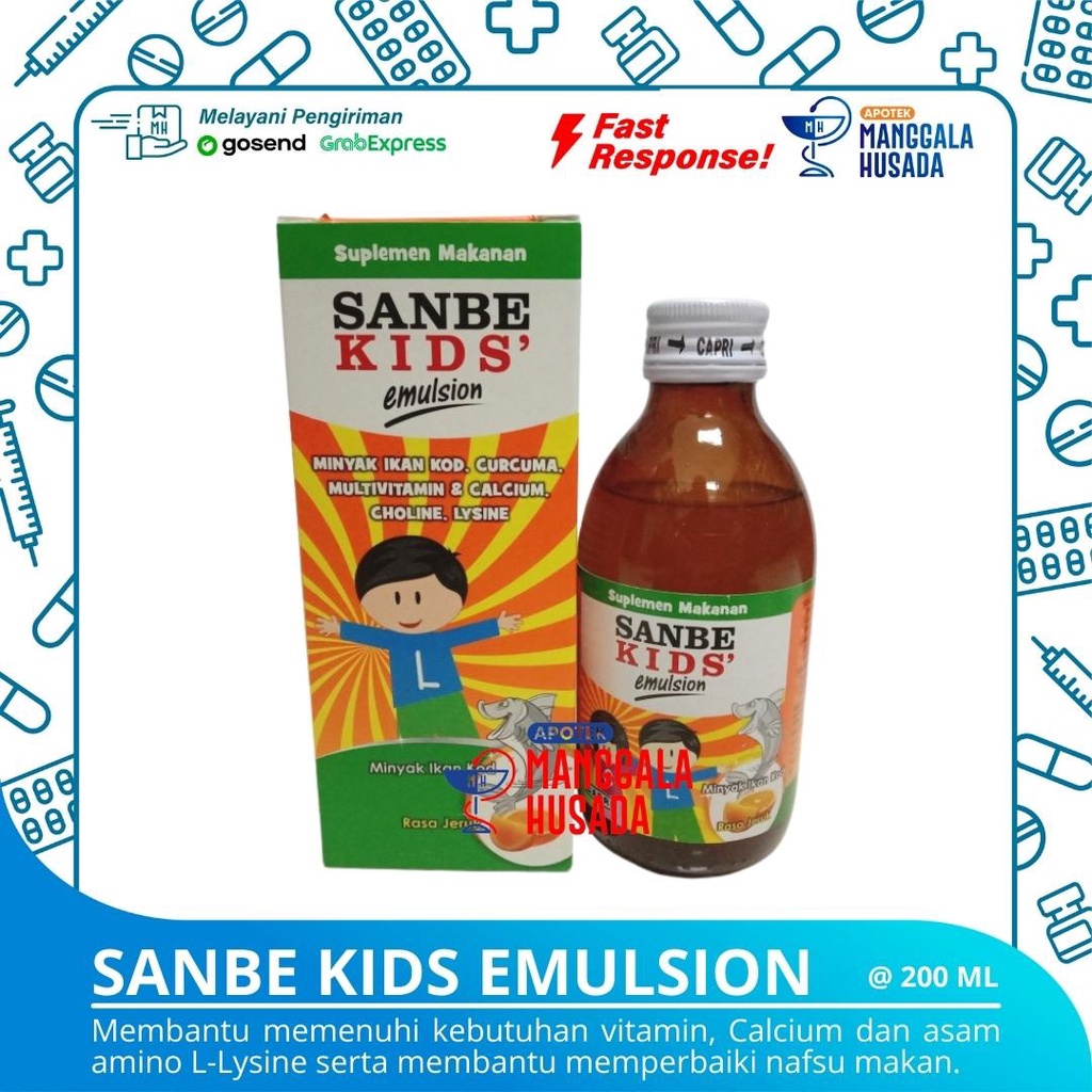 Jual SANBE KIDS EMULSION MINYAK IKAN KOD @ 200 ML | Shopee Indonesia