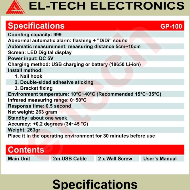 Jual Thermometer Wall Infrared IR Termometer Otomatis Dinding Non ...