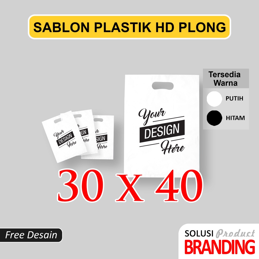 Jual Sablon Plastik Ukuran 30 X 40 Putih, Hitam, Warna Hd Plong ...