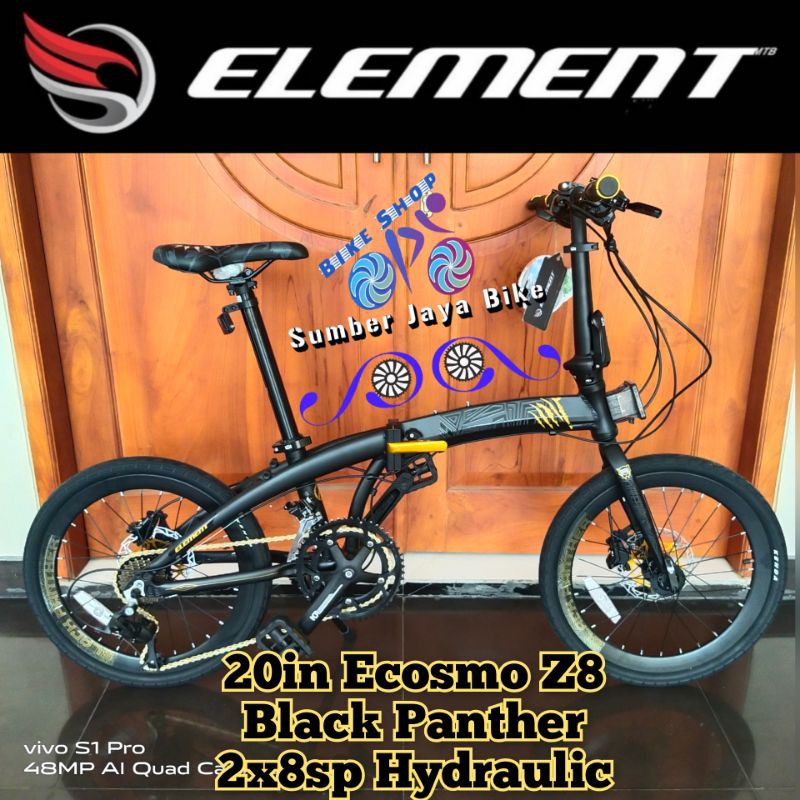 Jual Sepeda Lipat 20 Inch Element Ecosmo Z8 BLACK PANTHER | Shopee ...
