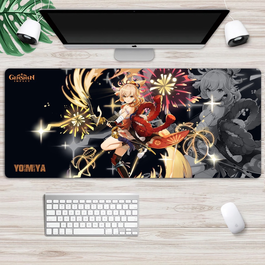 Jual Custom Gaming Mousepad Matt Genshin Impact Dark Edition | Shopee ...