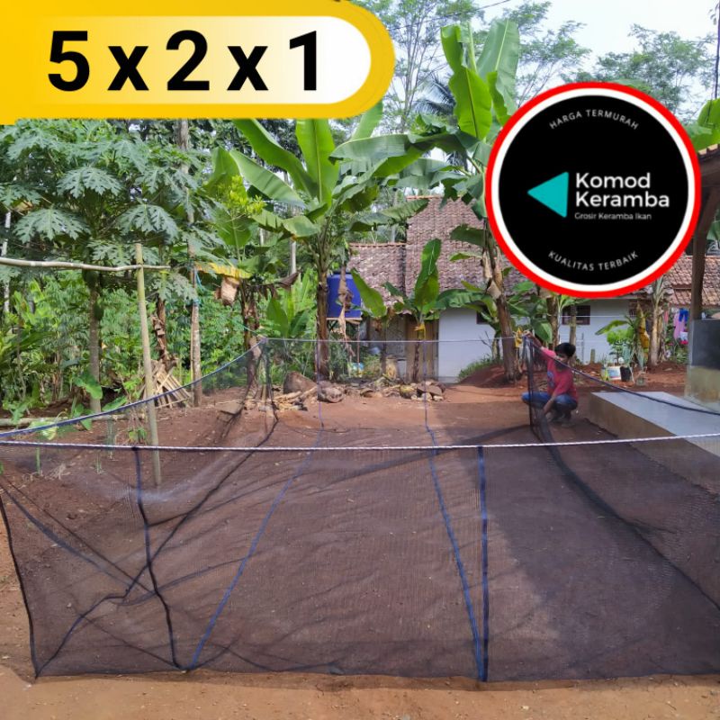 Jual karamba ikan 5x2x1 jaring Triple keramba apung siap pakai ikan ...