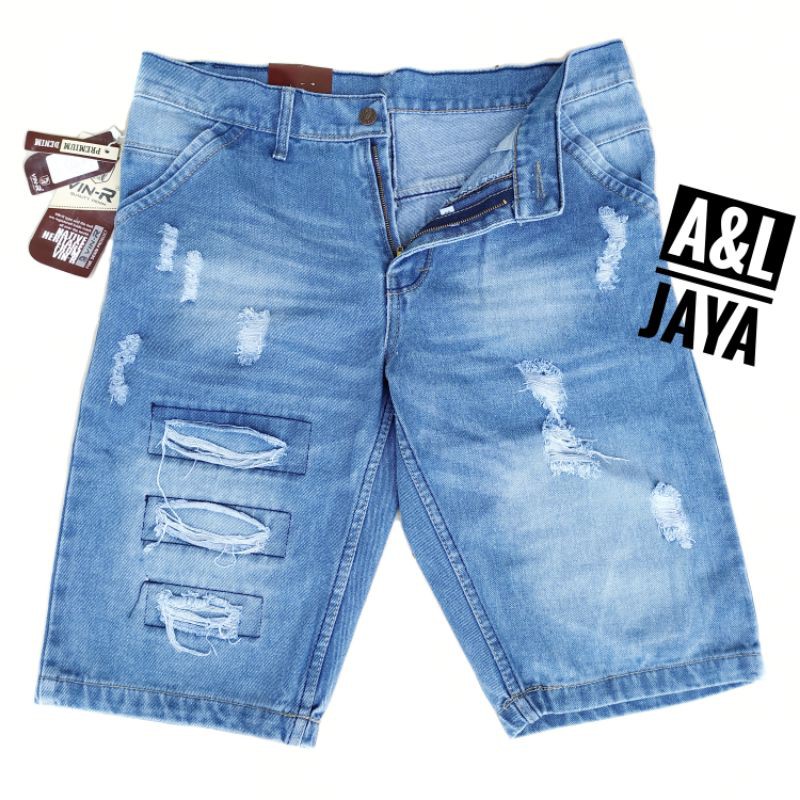 Jual COD CELANA JEANS PENDEK ROBEK/SOBEK BAHAN TEBAL DAN HALUS ...