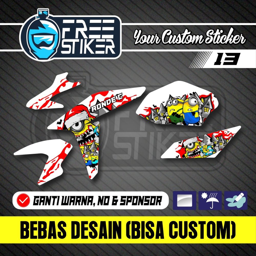 Jual STIKER STRIPING VIXION NVA MINION ZOMBIE PUTIH | Shopee Indonesia