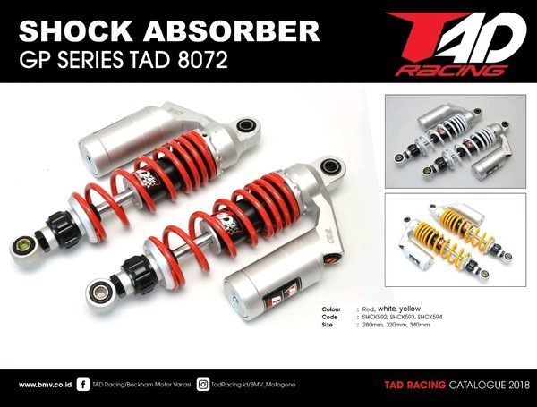Jual Skok Belakang Motor Merk TAD GP Series Tabung Ukuran 320 mm Warna ...