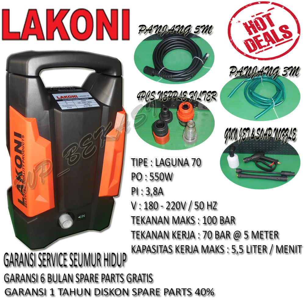 Jual Lakoni Laguna 70 Mesin Jet Cleaner Cuci Steam Motor Mobil Cocok ...