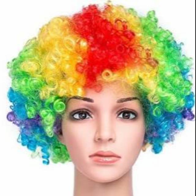 Jual Rambut Palsu Keribo / Wig Kribo Keriting/ Wig Badut badud / Wig ...