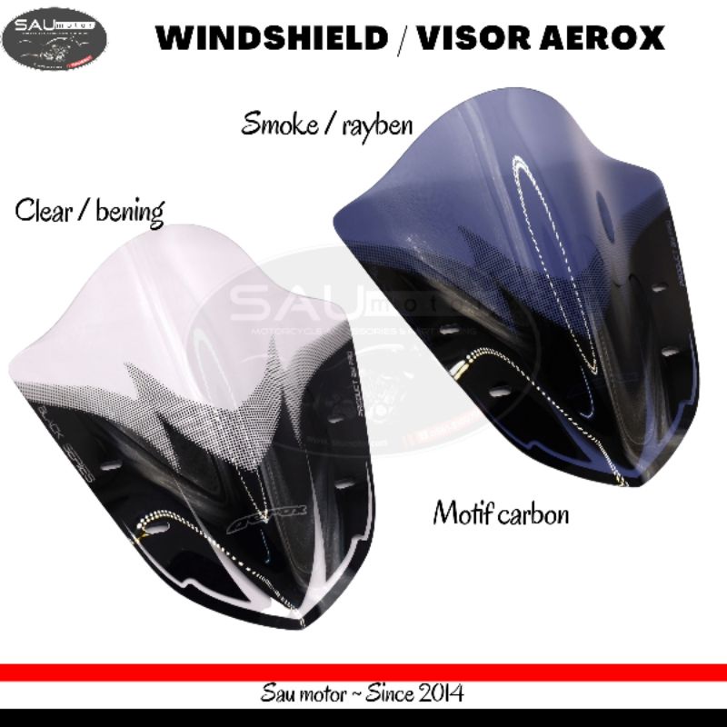 Jual Saumotor Windshield Aerox 155 Semi Carbon Visor Yamaha Aerox ...