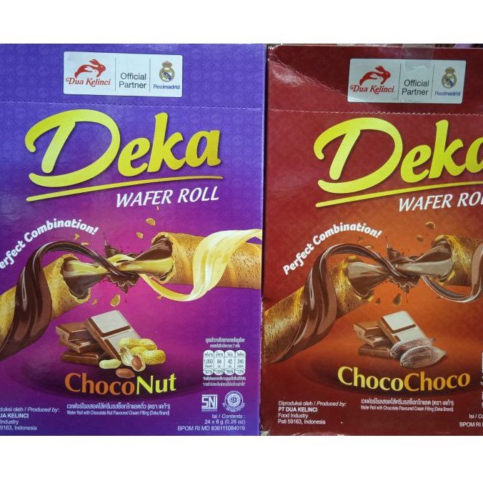 Jual Deka Wafer Roll Perfect Combination ChocoNut/ChocoChoco Isi 24pcs ...
