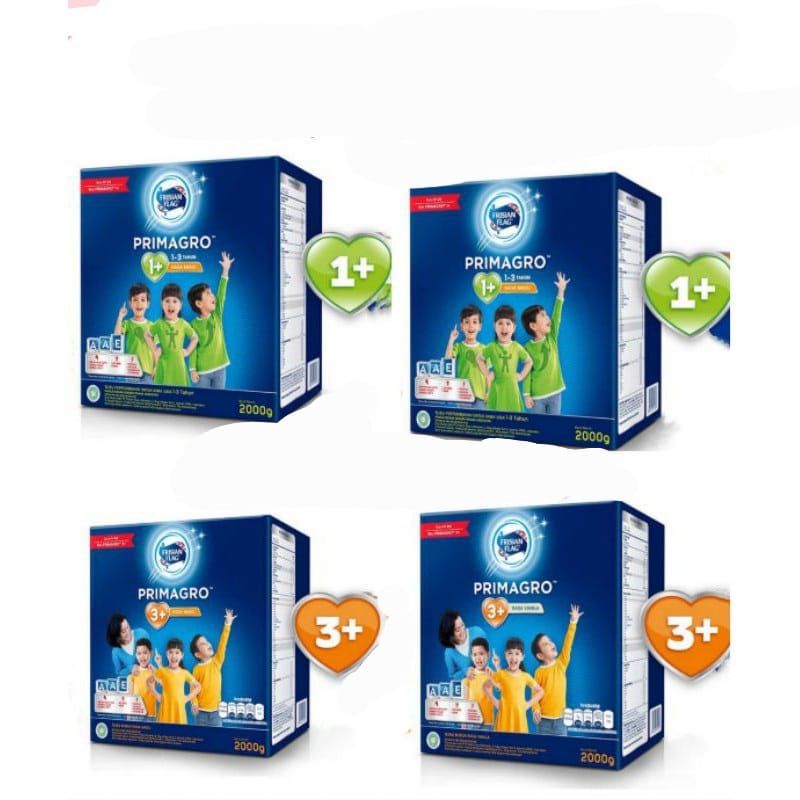 Jual Frisian flag primagro 1+ dan 3+ (vanila dan madu) 2000gr | Shopee ...