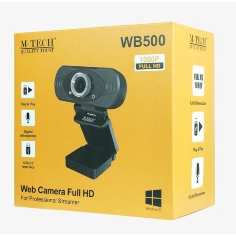 Jual M-TECH Original Webcam WB 500 Web camera 1080P FULL HD | Shopee ...