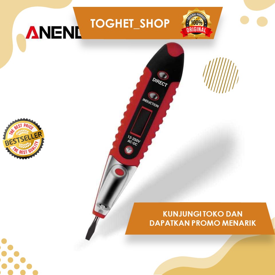 Jual Alat Pengecek Tegangan Listrik Pen AC Tester Non Kontak AC Voltage ...