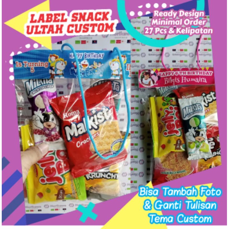 Jual Label Snack Ulang tahun / custom bisa request design | Shopee ...