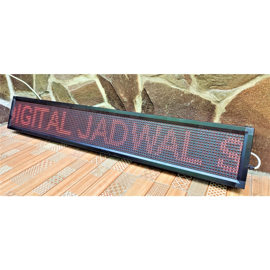 Jual Led Running Text Papan Iklan Modren Tulisan Berjalan Ukuran 20x120 Cm | Shopee Indonesia
