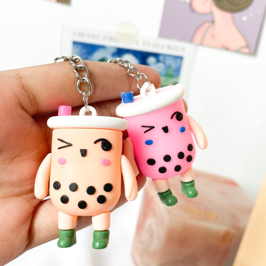 Jual Gantungan Kunci Manusia Boba Key Chain Bubble Thai Tea Ganci ...