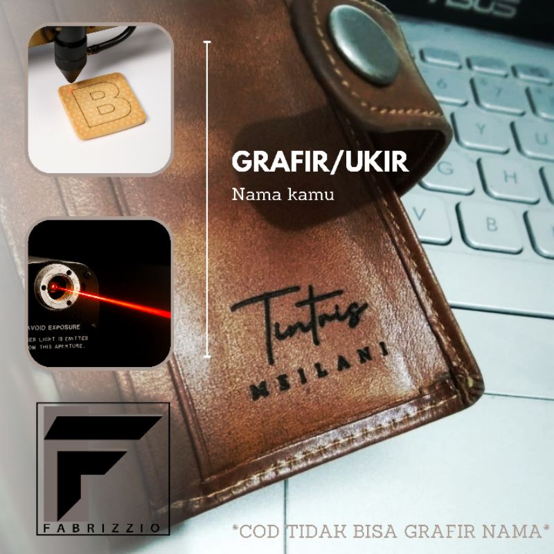 Jual custom nama dompet tas grafir/ ukir nama | Shopee Indonesia