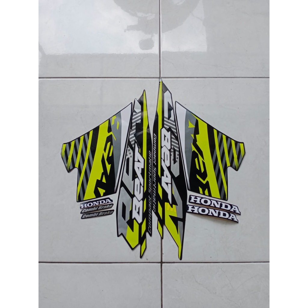 Jual Striping Stiker Motor Honda Beat CBS 2021 Hitam Hijau | Shopee ...