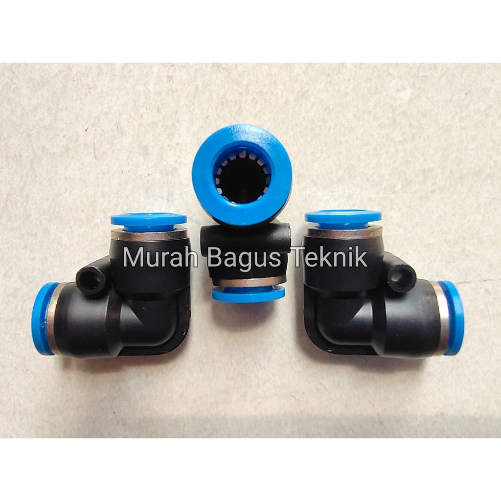 Jual Fitting Pneumatic PV 10mm Union Elbow Connector Fitting Angin PV 10mm | Shopee Indonesia
