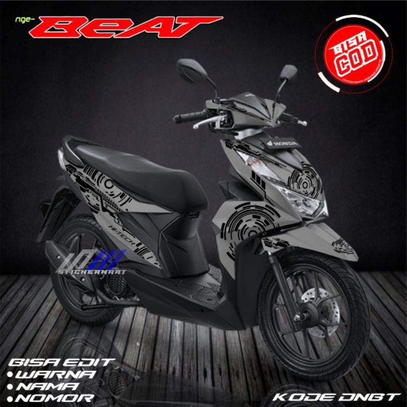 Jual sticker decal full body honda beat abu grafis simpel | Shopee ...