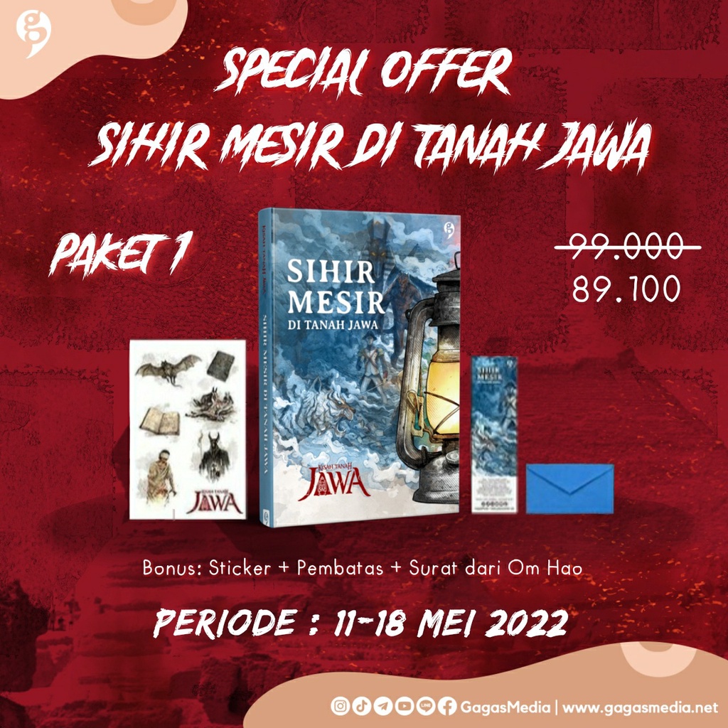 Jual Special Offer Paket Buku Sihir Mesir Di Tanah Jawa Misteri Kisah ...