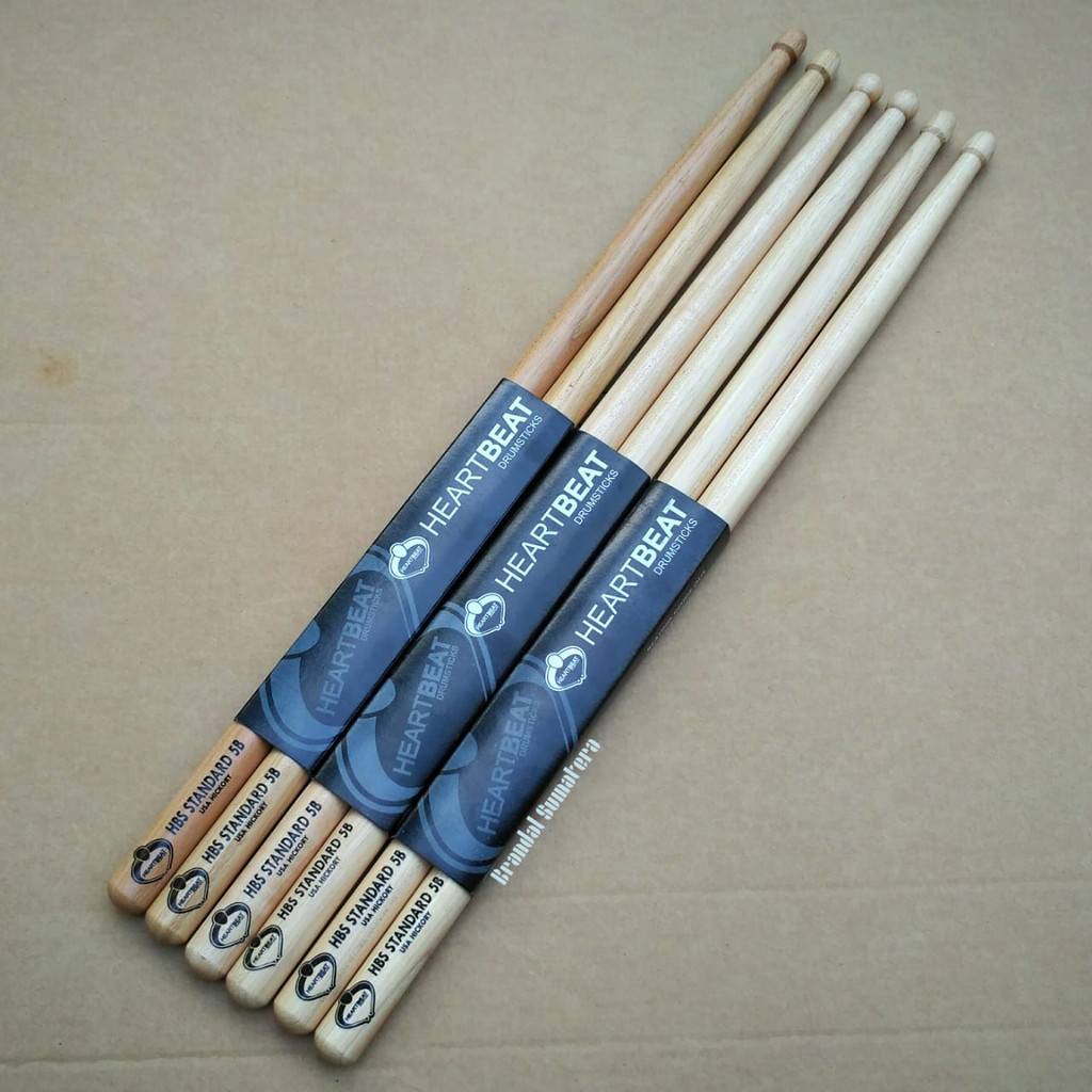 Jual Stick Drum Heartbeat HBS Standard Hickory 5B | Shopee Indonesia