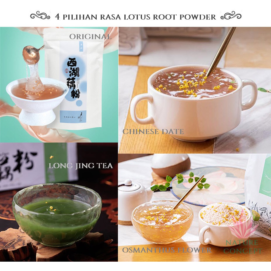 Jual Lotus Root Powder Bubuk akar teratai Sarapan Diet Sehat SACHET ...