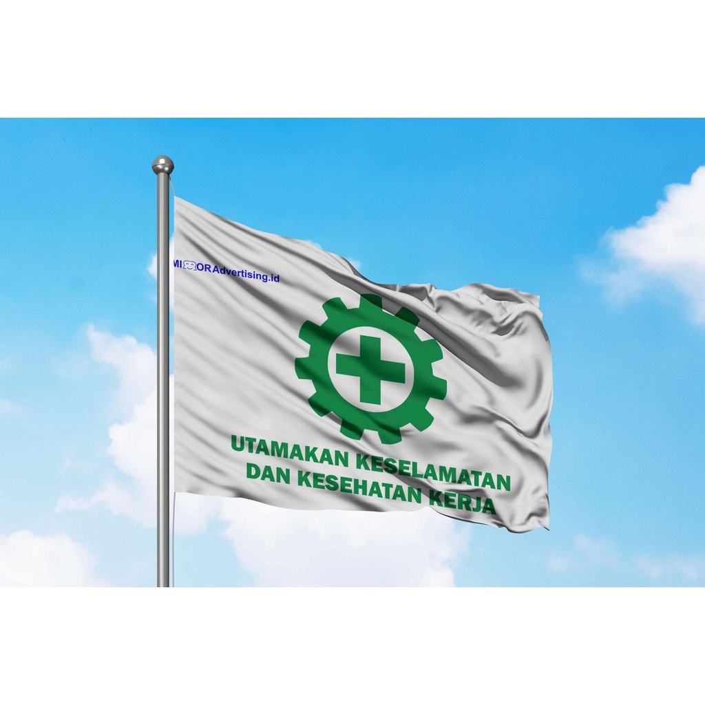 Jual Bendera K3 perusahaan sesuai standar undang-undang bahan kain poly ...