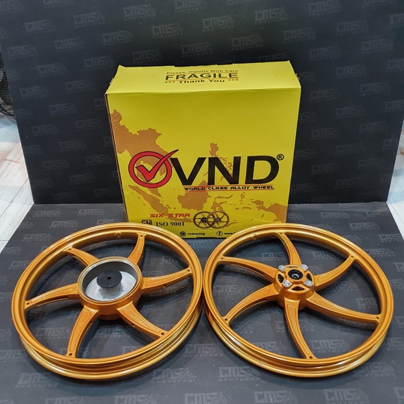Jual Velg Velek Racing VND Yamaha Jupiter Mx Type Six Star Ring 17 Gold | Shopee Indonesia